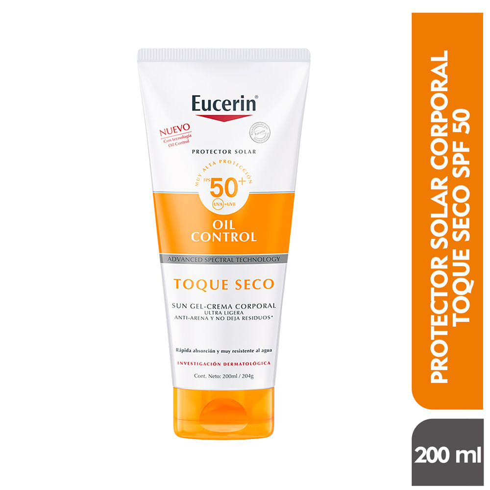 Protector Solar Corporal Toque Seco Eucerin Sun Fps 50+ 200ml