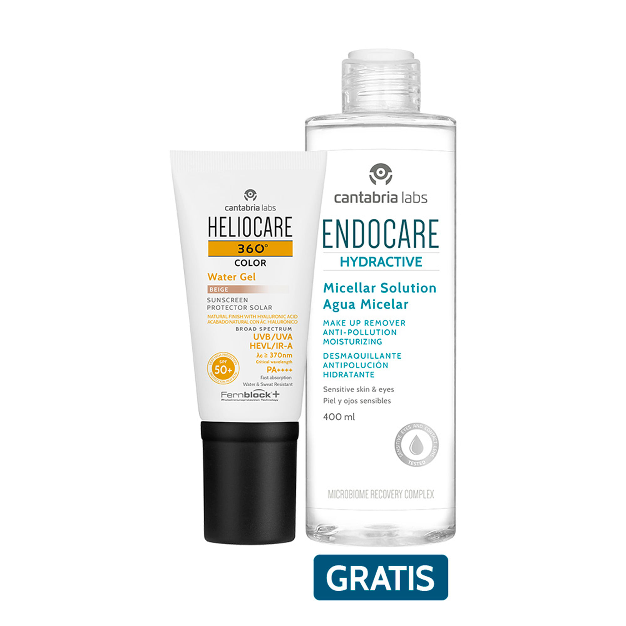 HELIOCARE 360° KIT WATER GEL BEIGE GRATIS ENDOCARE HYDRACTIVE 400ml