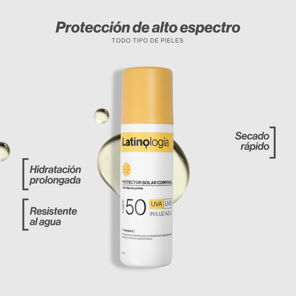 Protector Solar Corporal Spray Latinologia Spf 50+ 200 Ml