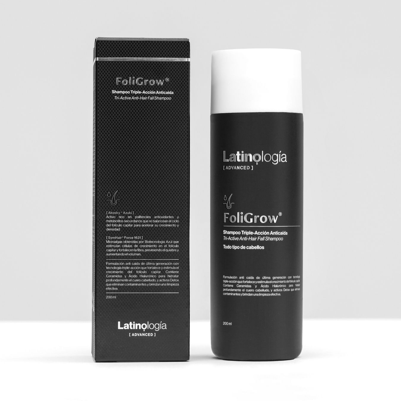 Latinología FoliGrow Shampoo Triple-Acción Anticaída x 200 Ml
