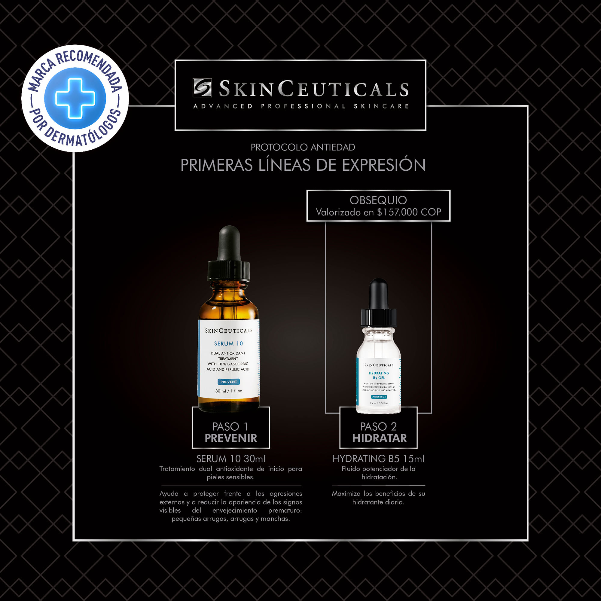 Kit Skinceuticals Serum 10 x 30Ml +Hydrating B5 x15Ml