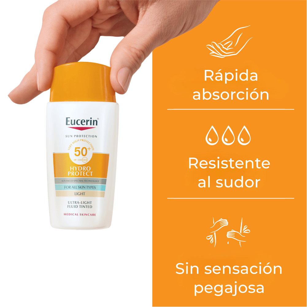 Eucerin Hydro Fluid Tono Claro Protector Solar SPF 50+ x 50 Ml