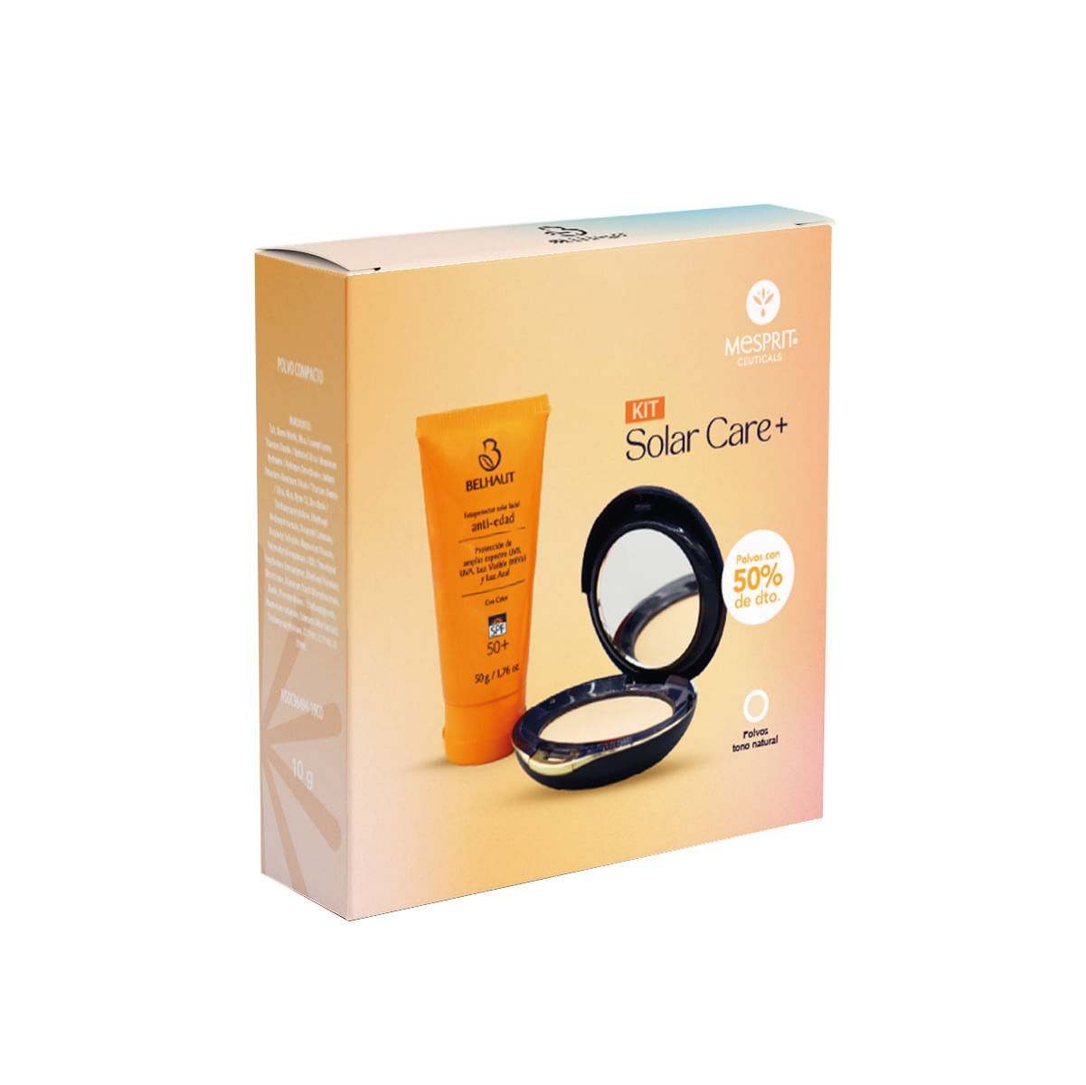Kit Belhaut Polvo Natural + Protector Solar Antiedad color