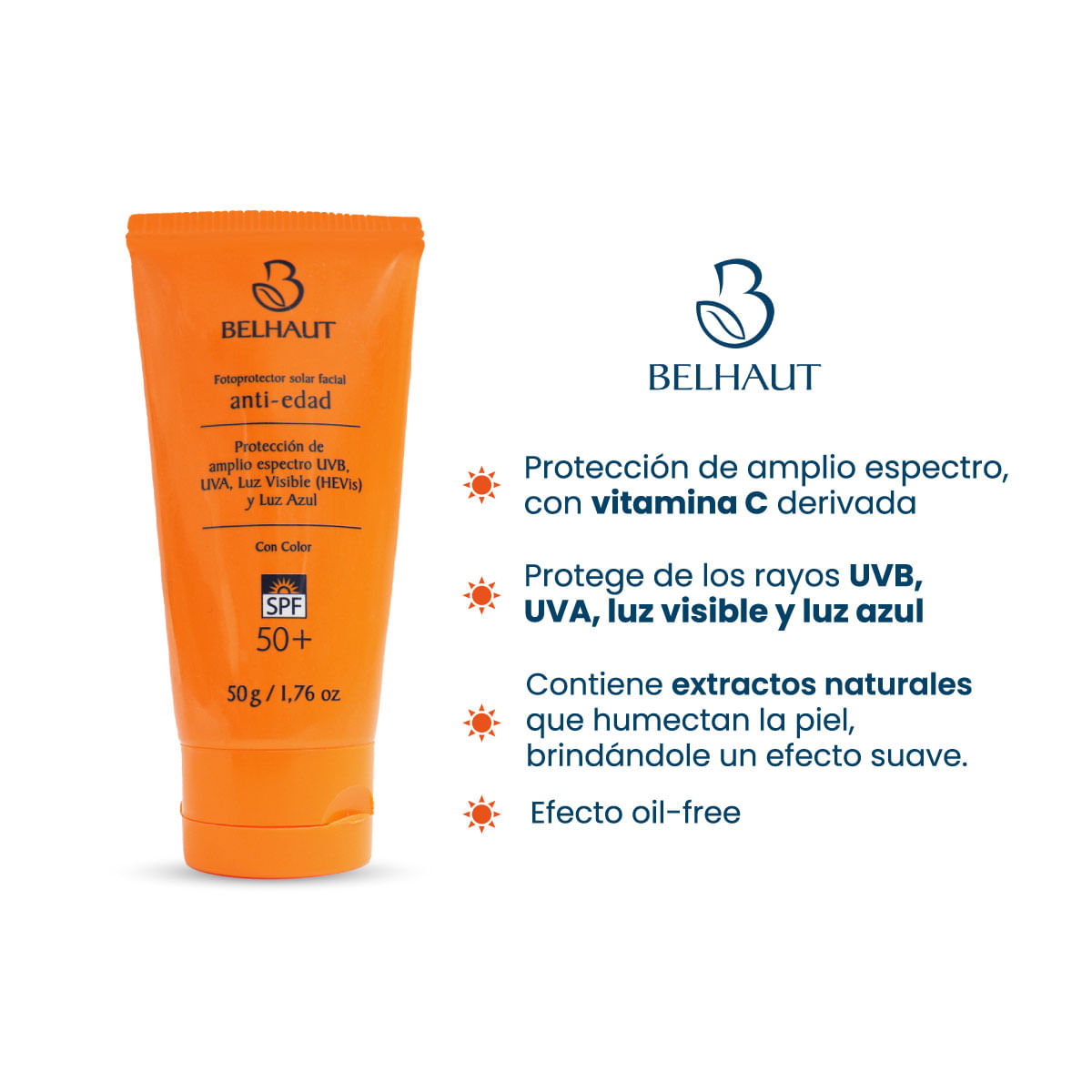 Kit Belhaut Polvo Natural + Protector Solar Antiedad color