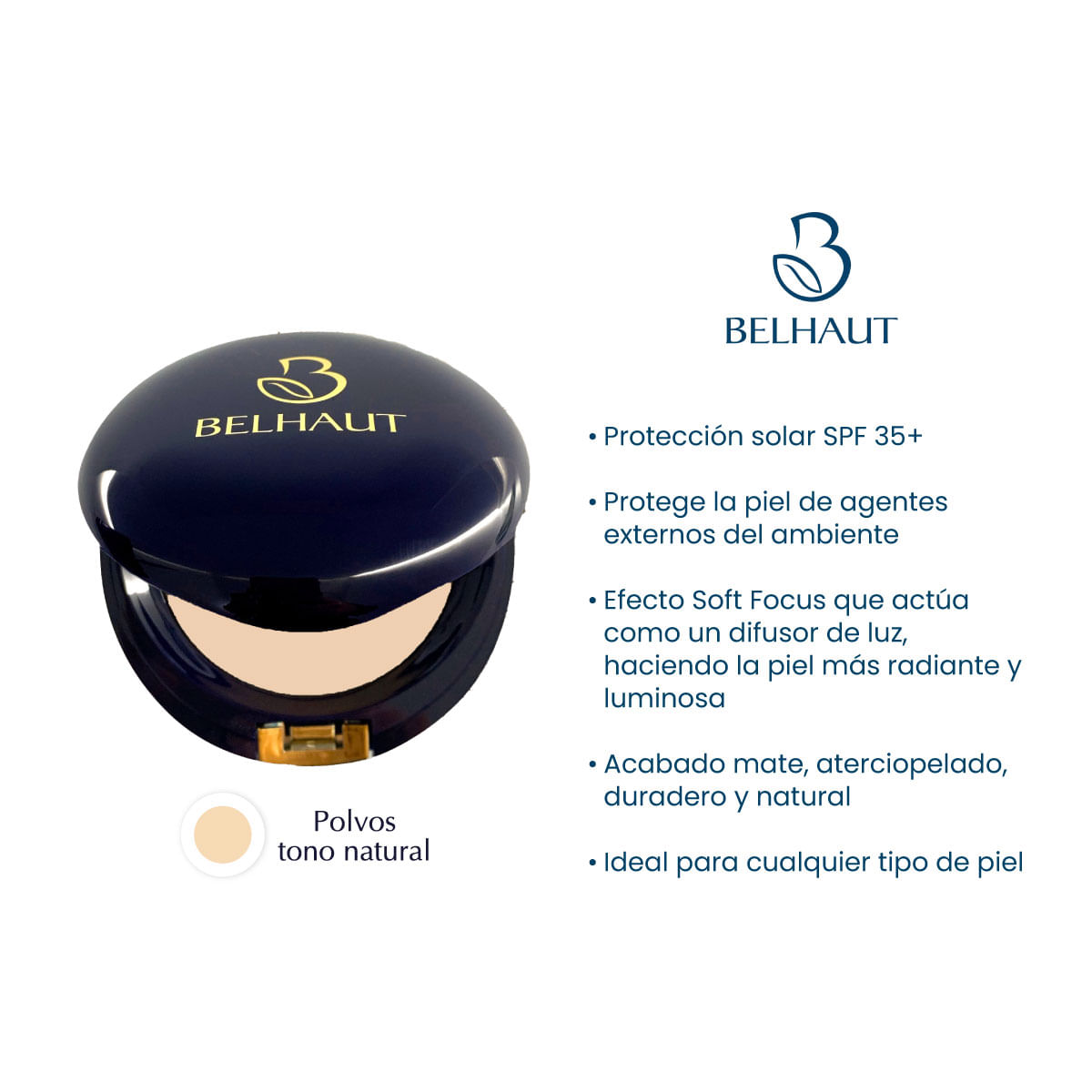 Kit Belhaut Polvo Natural + Protector Solar Antiedad